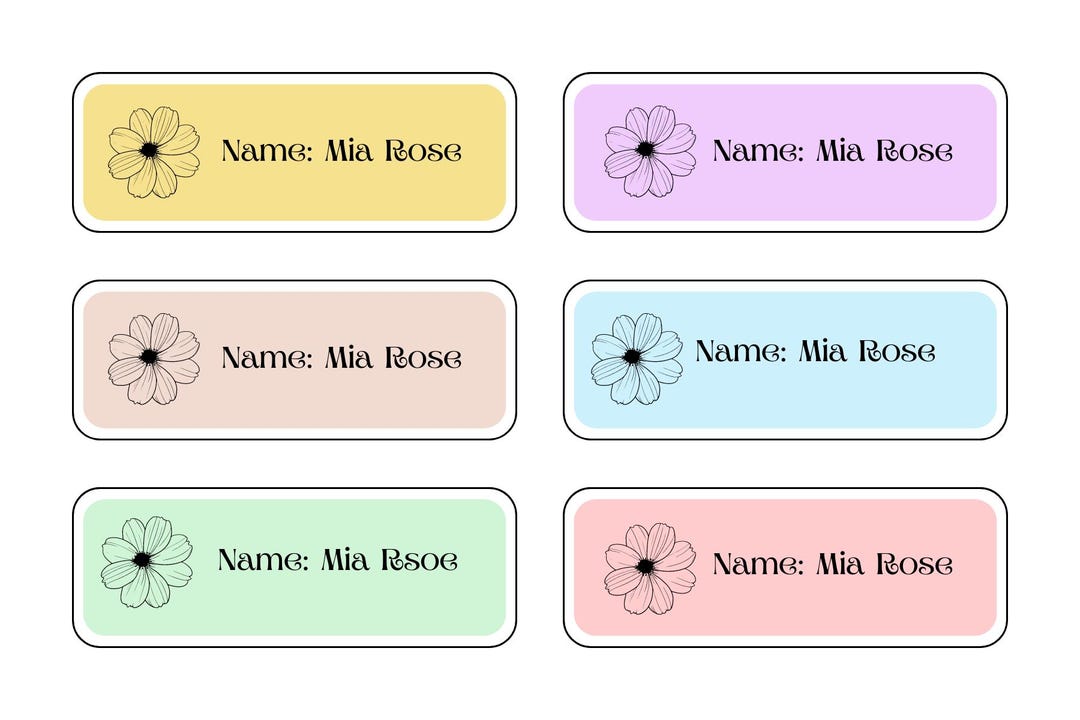 Girls Name Tags - Etsy