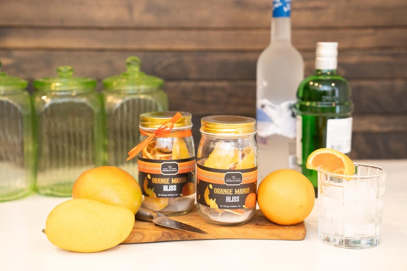 Orange Mango Cocktail Infusion Jar: Tropical DIY Drink Kit - Etsy