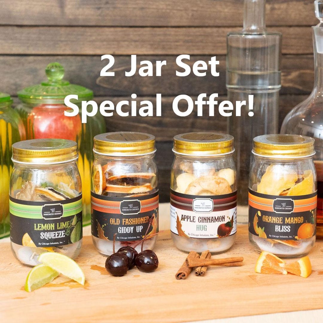 DIY Cocktail Infusion Kit: 2 Jars, Old Fashioned & Flavors - Etsy