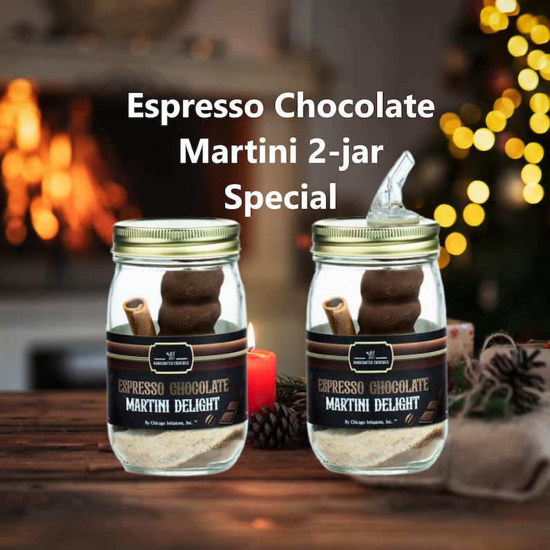 Espresso Chocolate Martini 2 Jar Cocktail Infusion Kit | Handcrafted ...