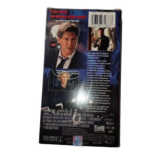 Air Force One VHS Movie Harrison Ford Suspense R 2 - Etsy