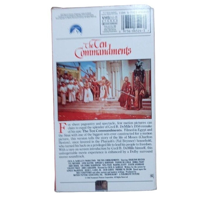 The Ten Commandments VHS Movie Set Cecil B Demille Religion - Etsy
