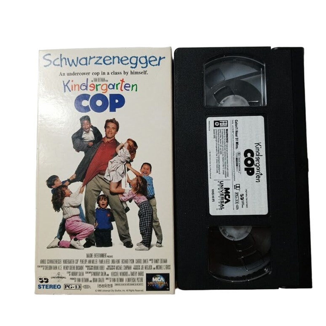 Kindergarten Cop VHS 1991 Movie Arnold Schwarzenegger Universal Rated ...