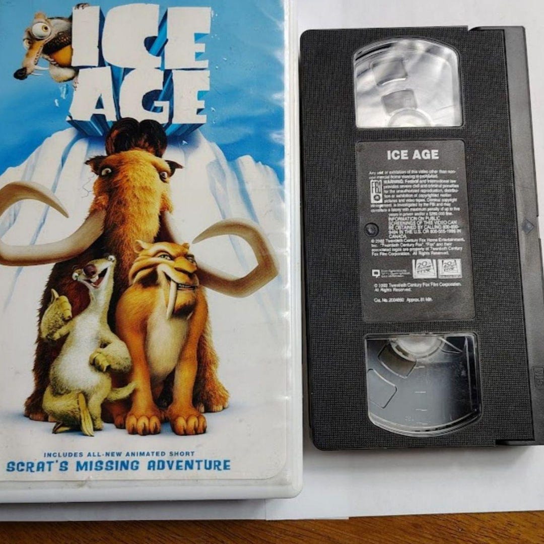 Ice Age VHS Movie PG 2002 Children Family 024543046608 - Etsy
