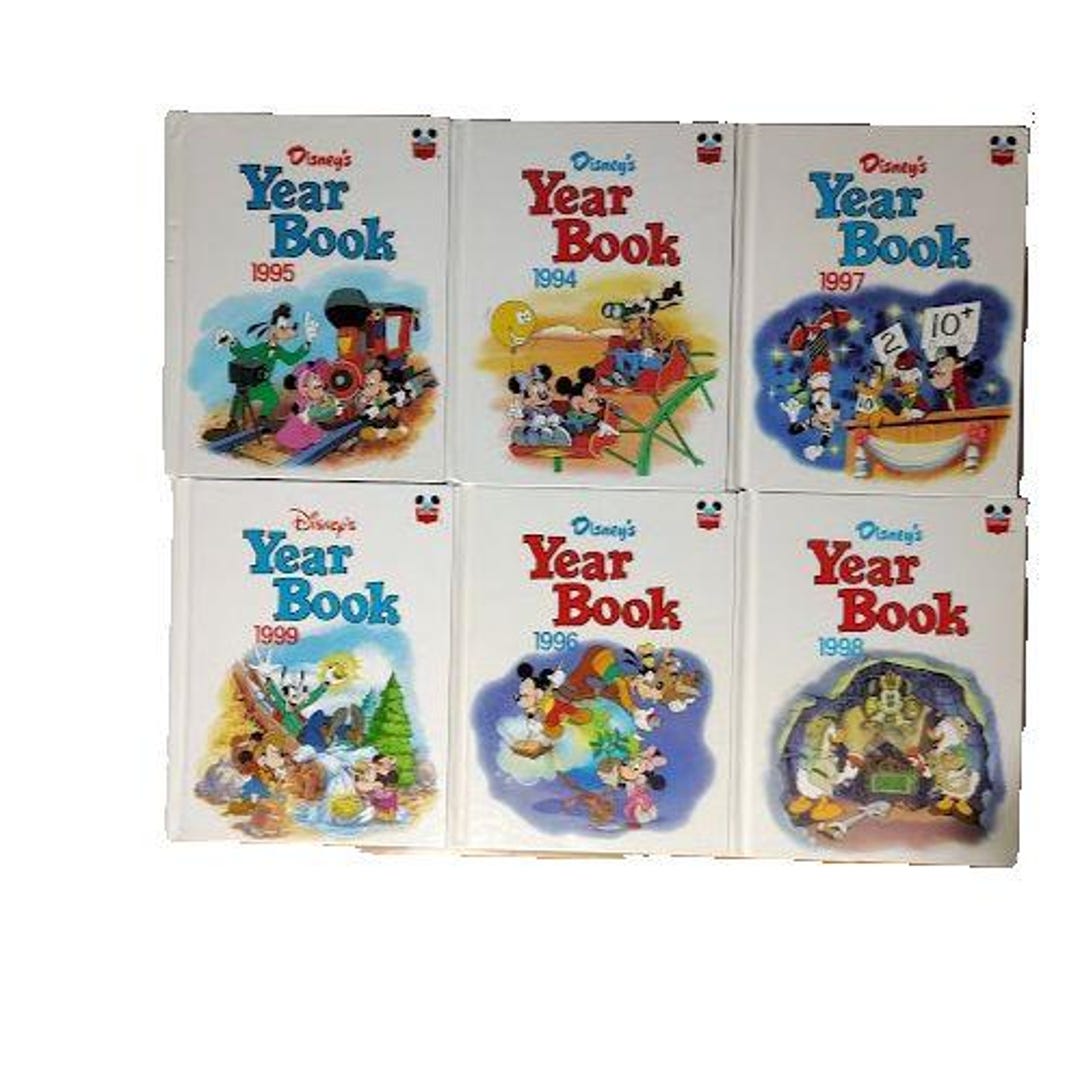 6 Disney Year Books 1994-1999 Wonderful World of Reading Hardcover ...