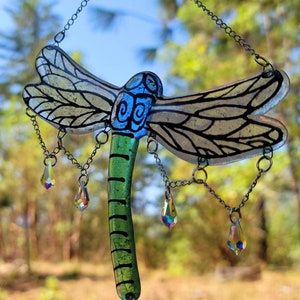 Handmade Glass Dragonfly Cremation Urn Sun Catchers Ashes in Glass ...