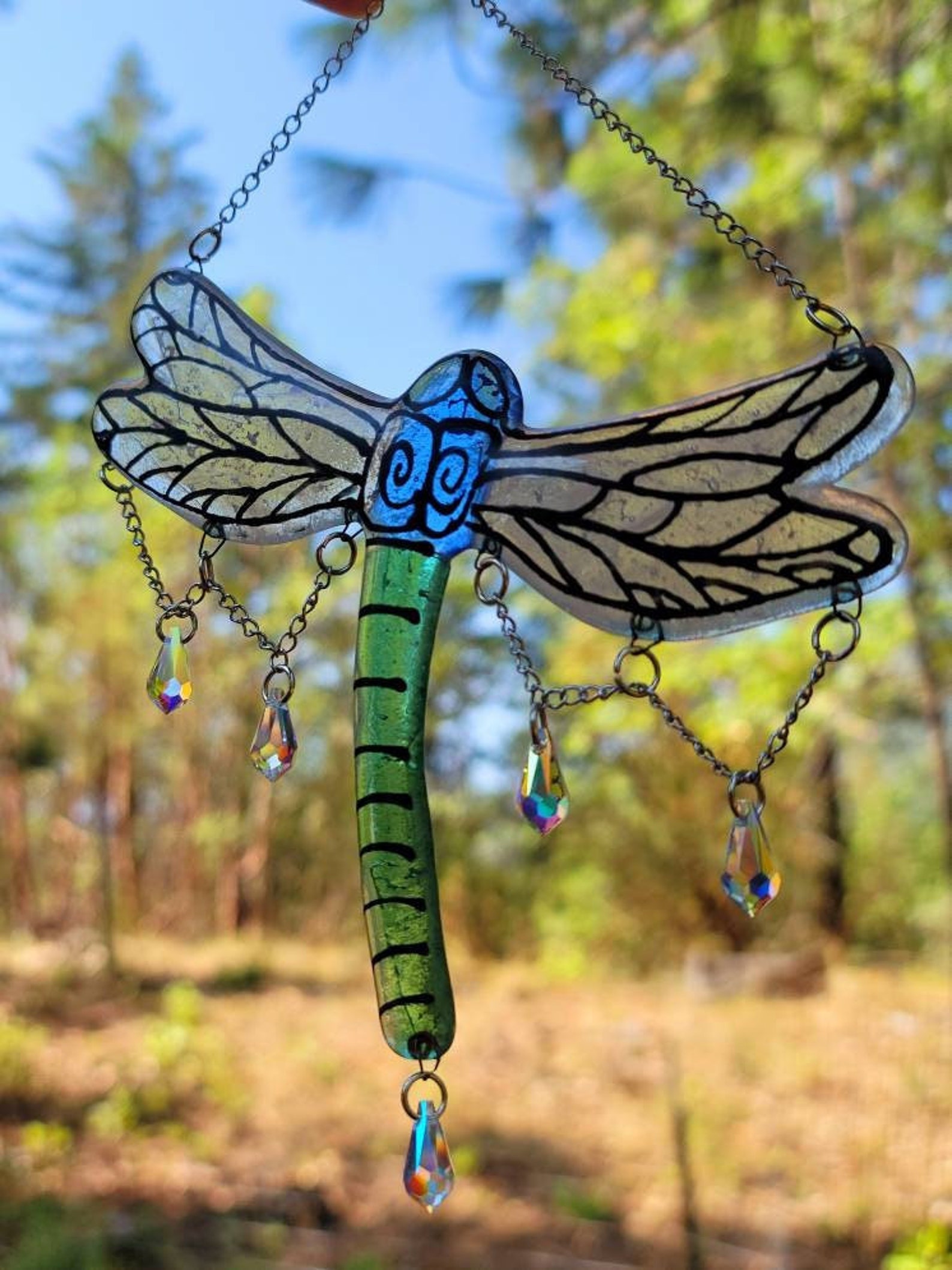 Handmade Glass Dragonfly Cremation Urn Sun Catchers Ashes in - Etsy