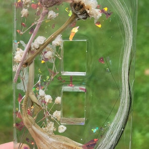 Horse Mane and Tail Wild Flower Preservation Resin Encapsulation Heart ...