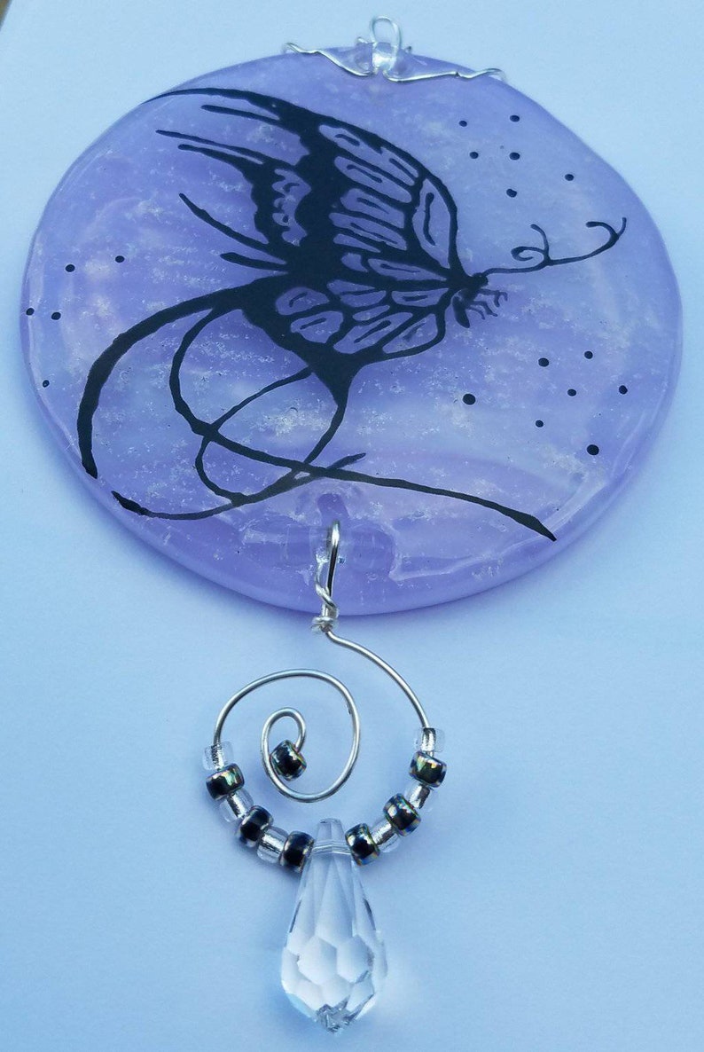 Butterfly Cremation Ashes in Glass Sun Catcher Memorial Urn - Etsy