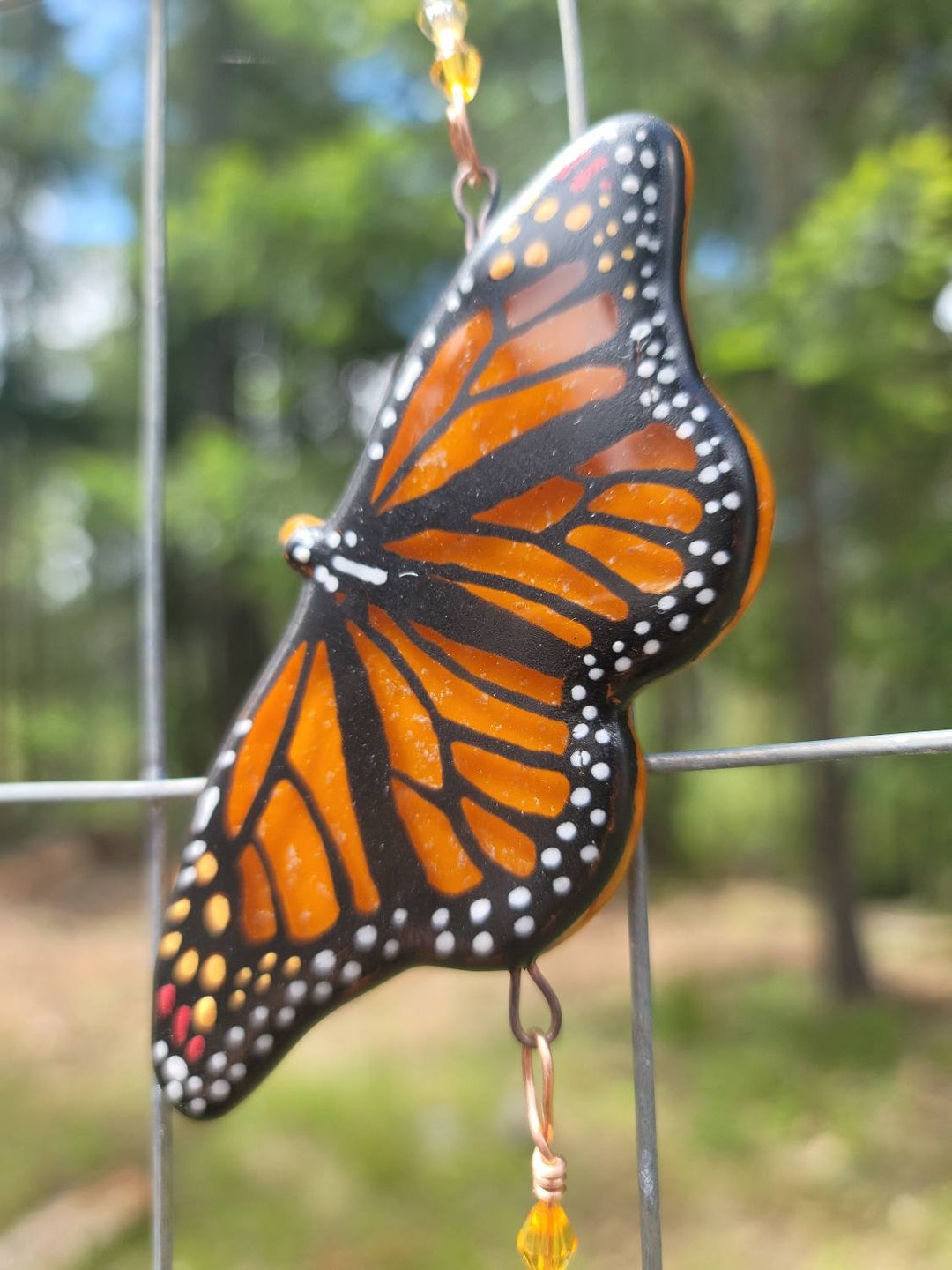 Monarch Butterflies Cremation Urn Suncatchers Ashes in Glass Memorial ...