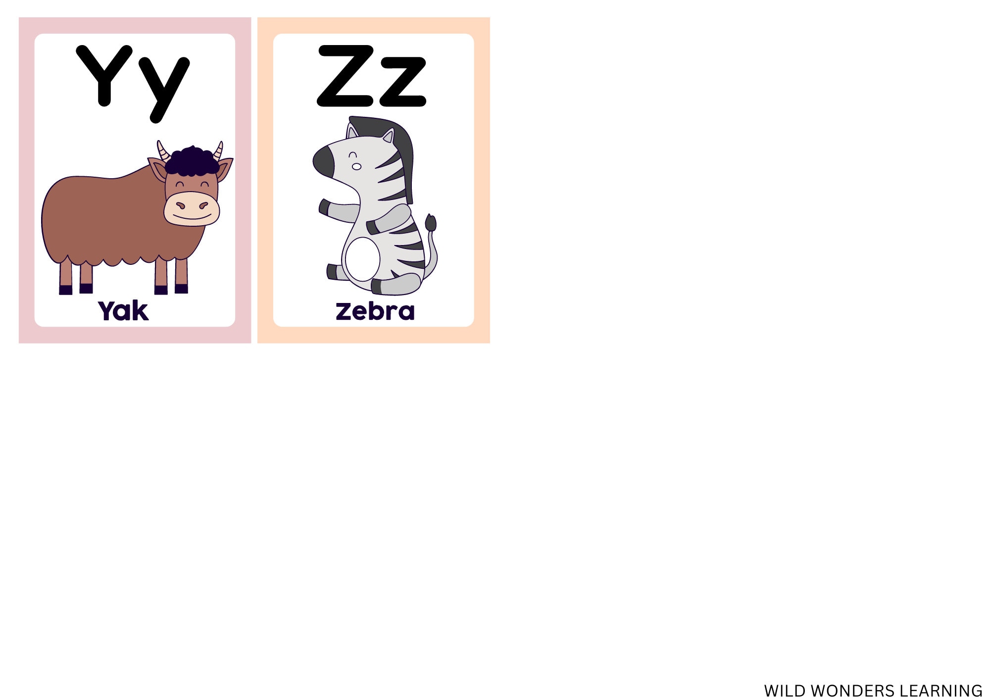 Animal Alphabet Flashcards - Etsy