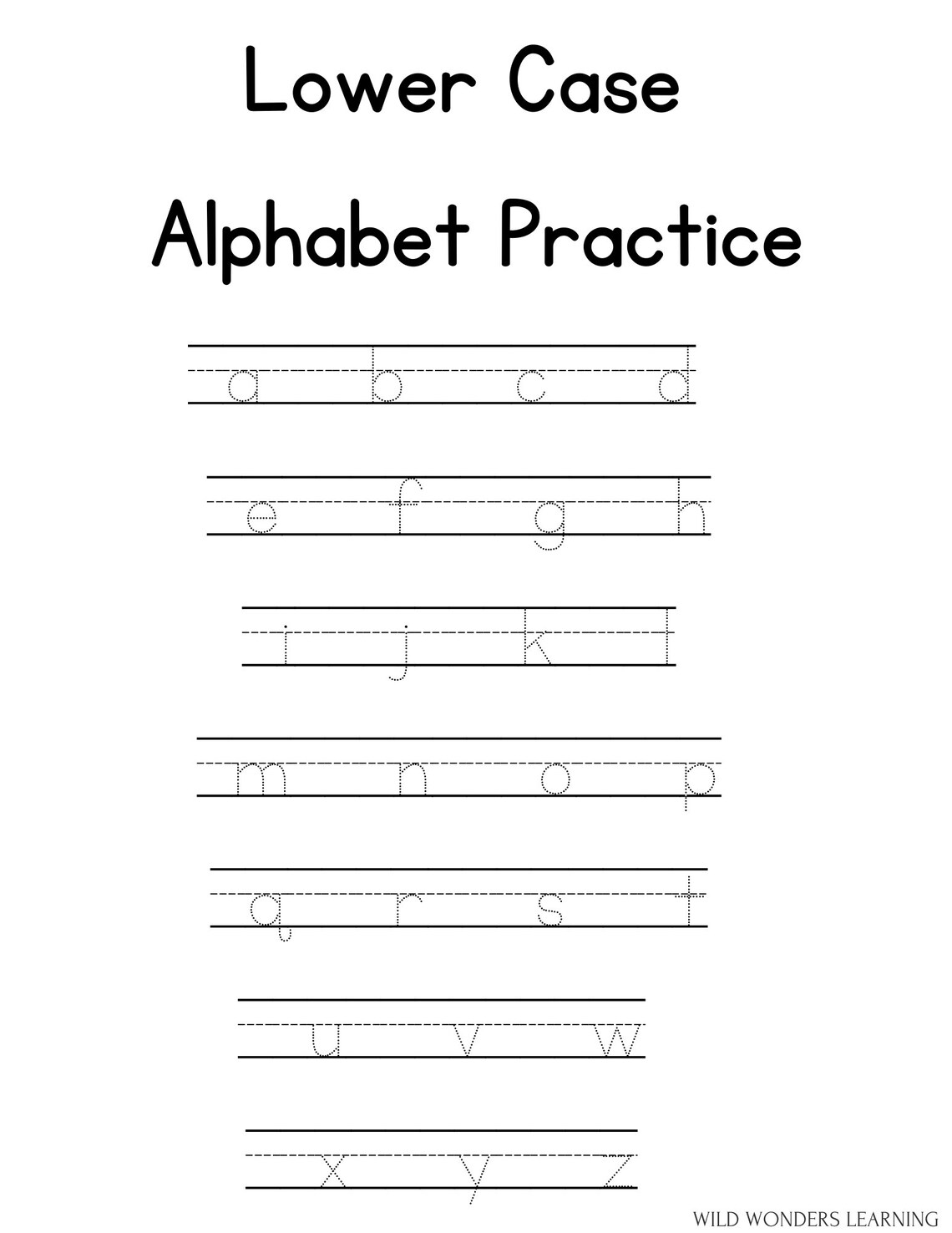 Alphabet Writing Practice Pages - Etsy
