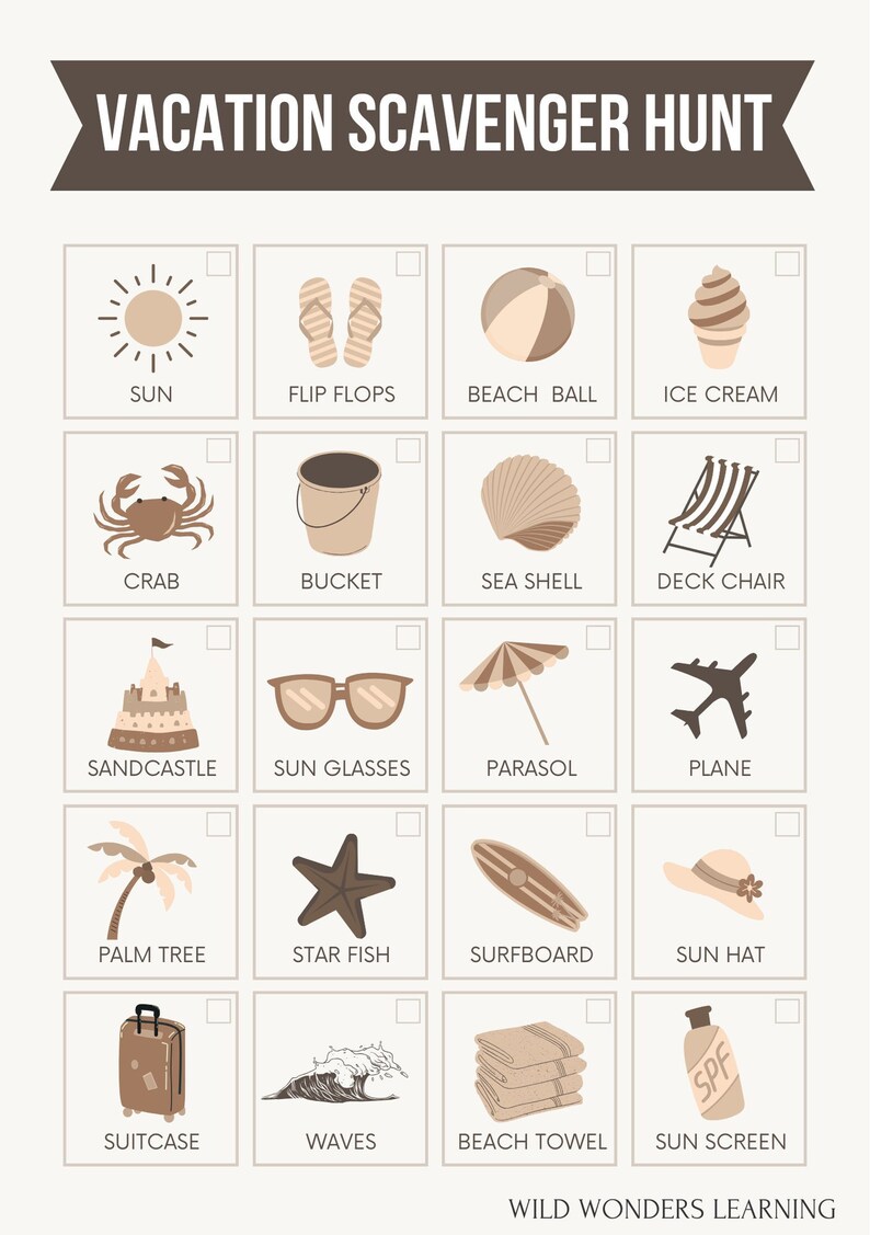 Scavenger Hunt Activities Pack - Etsy