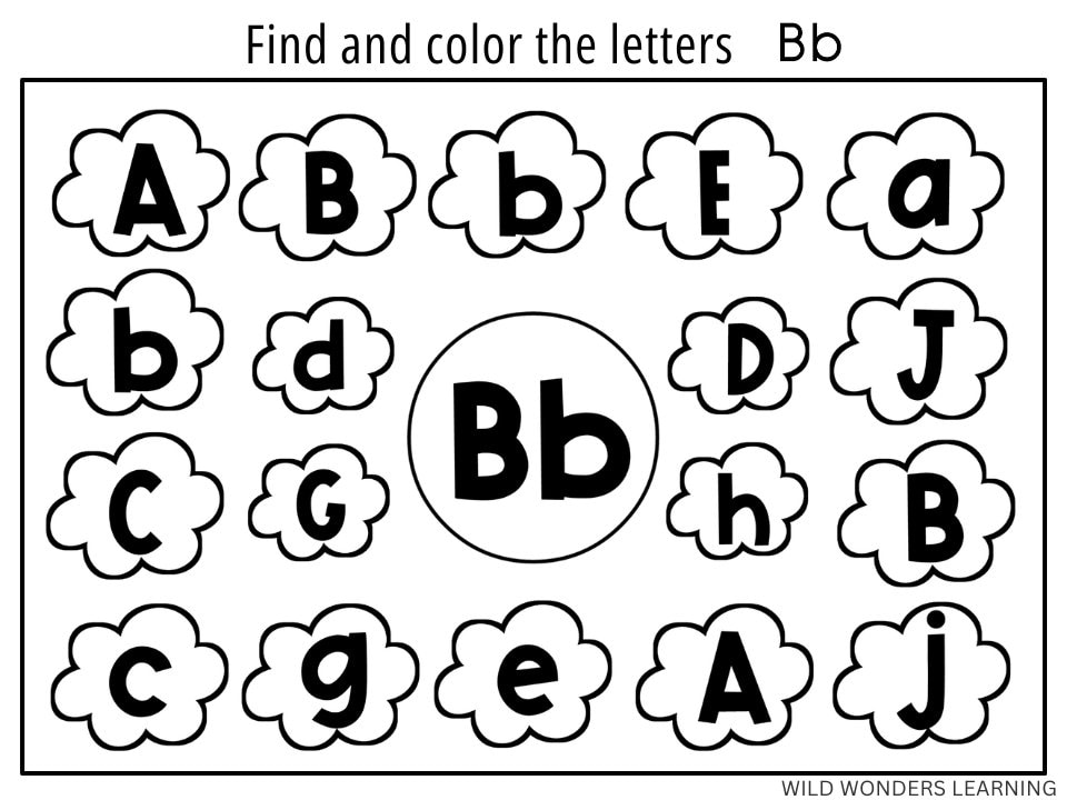 Find and Color the Letters - Etsy