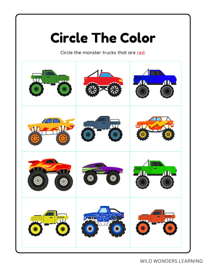 Monster Truck Activity Book - Etsy