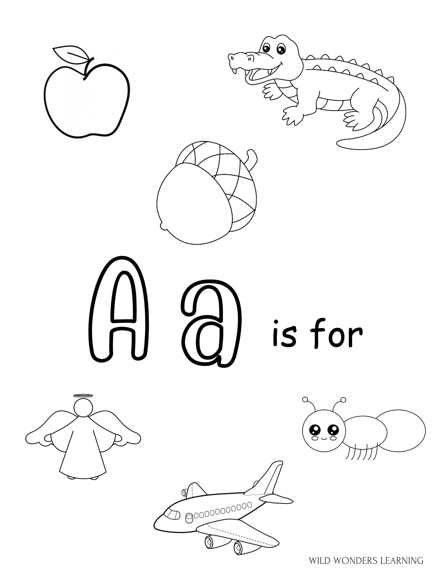 Alphabet Coloring Pages A-Z - Etsy