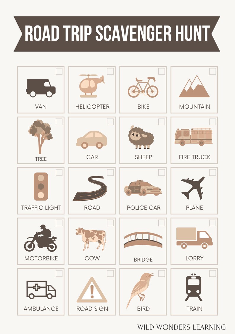 Scavenger Hunt Activities Pack - Etsy