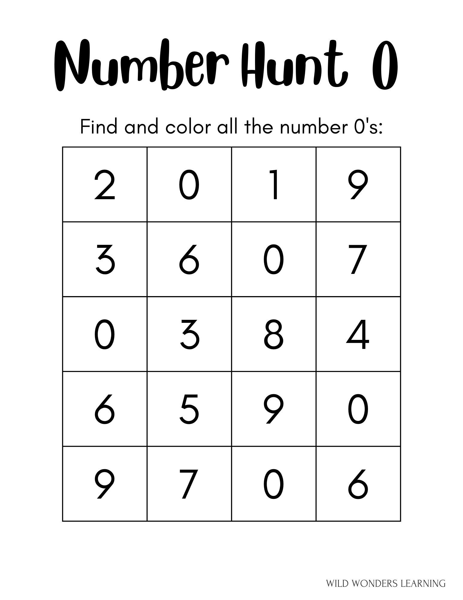 Number Hunt Pages - Etsy
