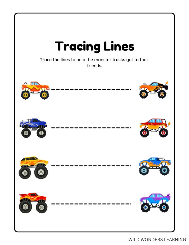 Monster Truck Activity Book - Etsy