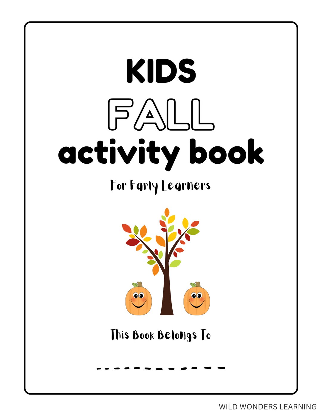 Fall Preschool Activity Pack - Etsy