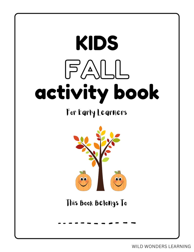 Fall Preschool Activity Pack - Etsy