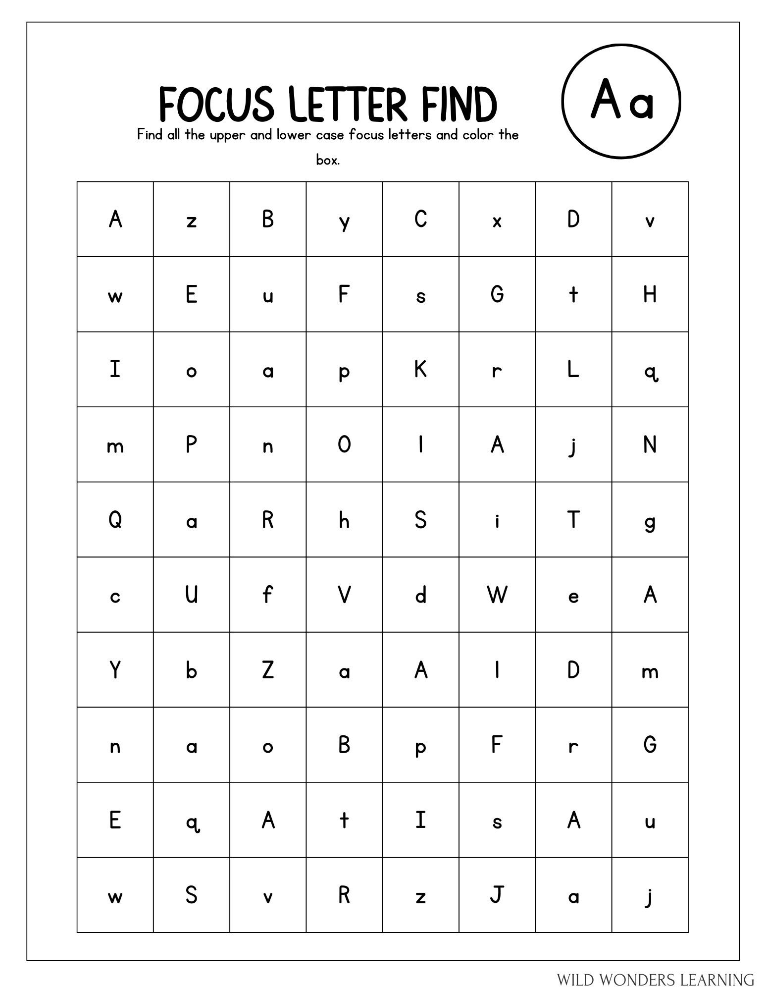 Letter Seek and Find - Etsy