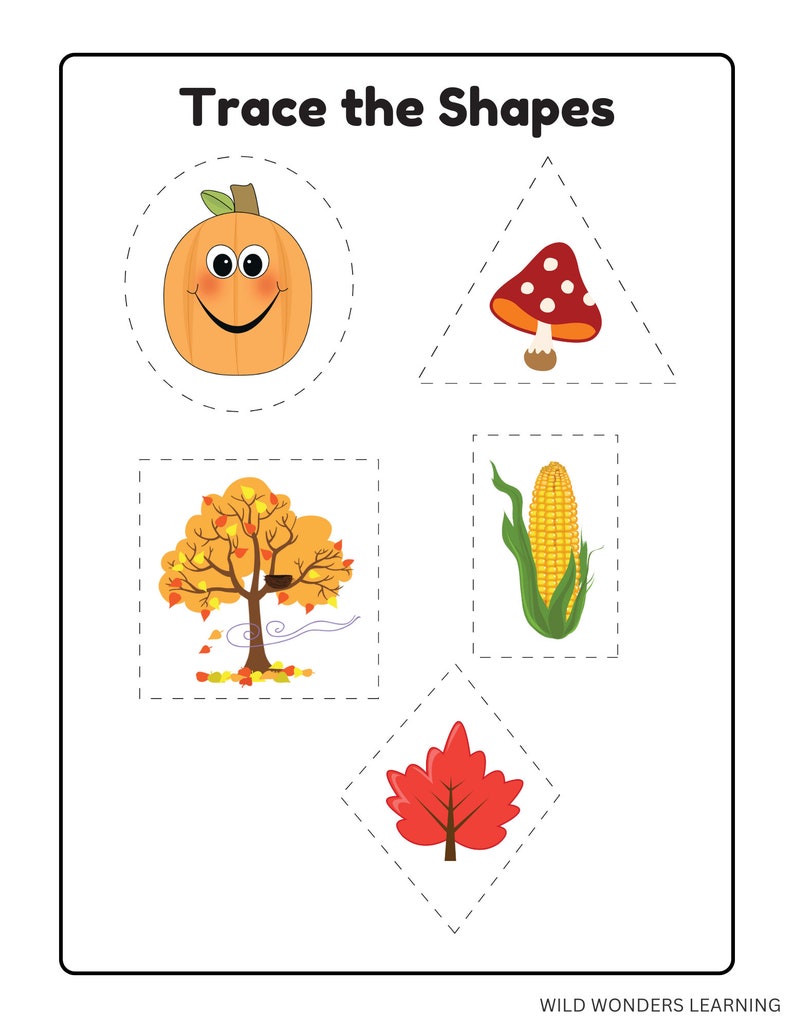 Fall Preschool Activity Pack - Etsy