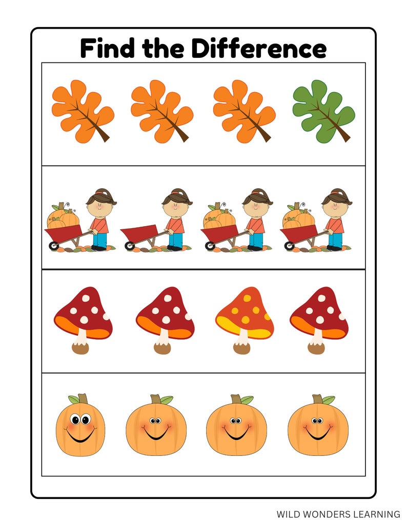 Fall Preschool Activity Pack - Etsy