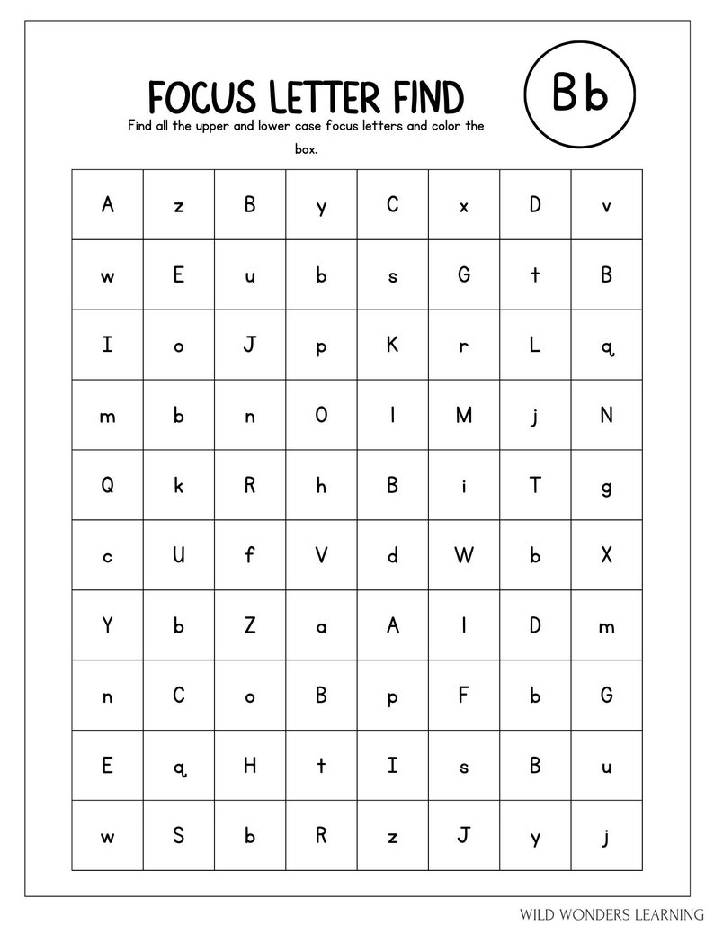 Letter Seek and Find - Etsy