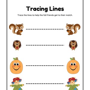 Fall Preschool Activity Pack - Etsy
