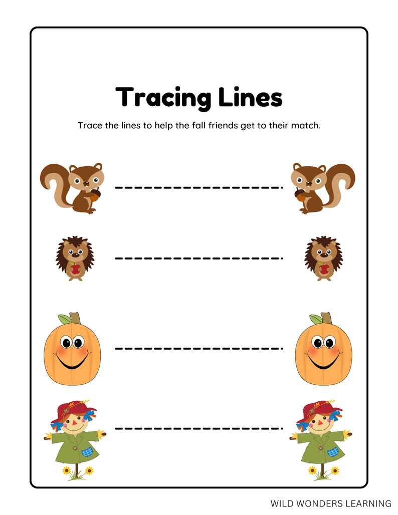 Fall Preschool Activity Pack - Etsy