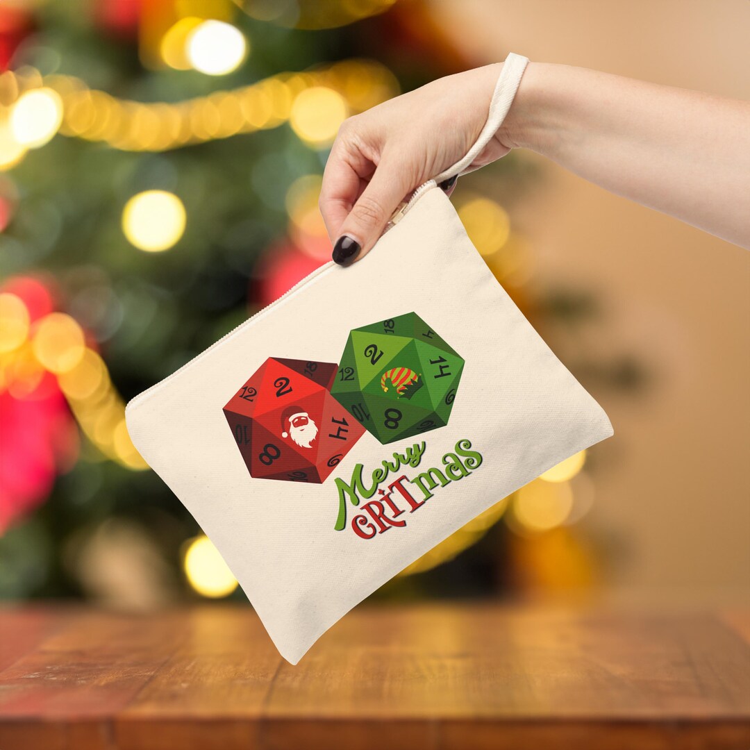 D&D CRITMAS DICE Zipper Pouch // RPG Game Lover Gift, Critical Roll ...