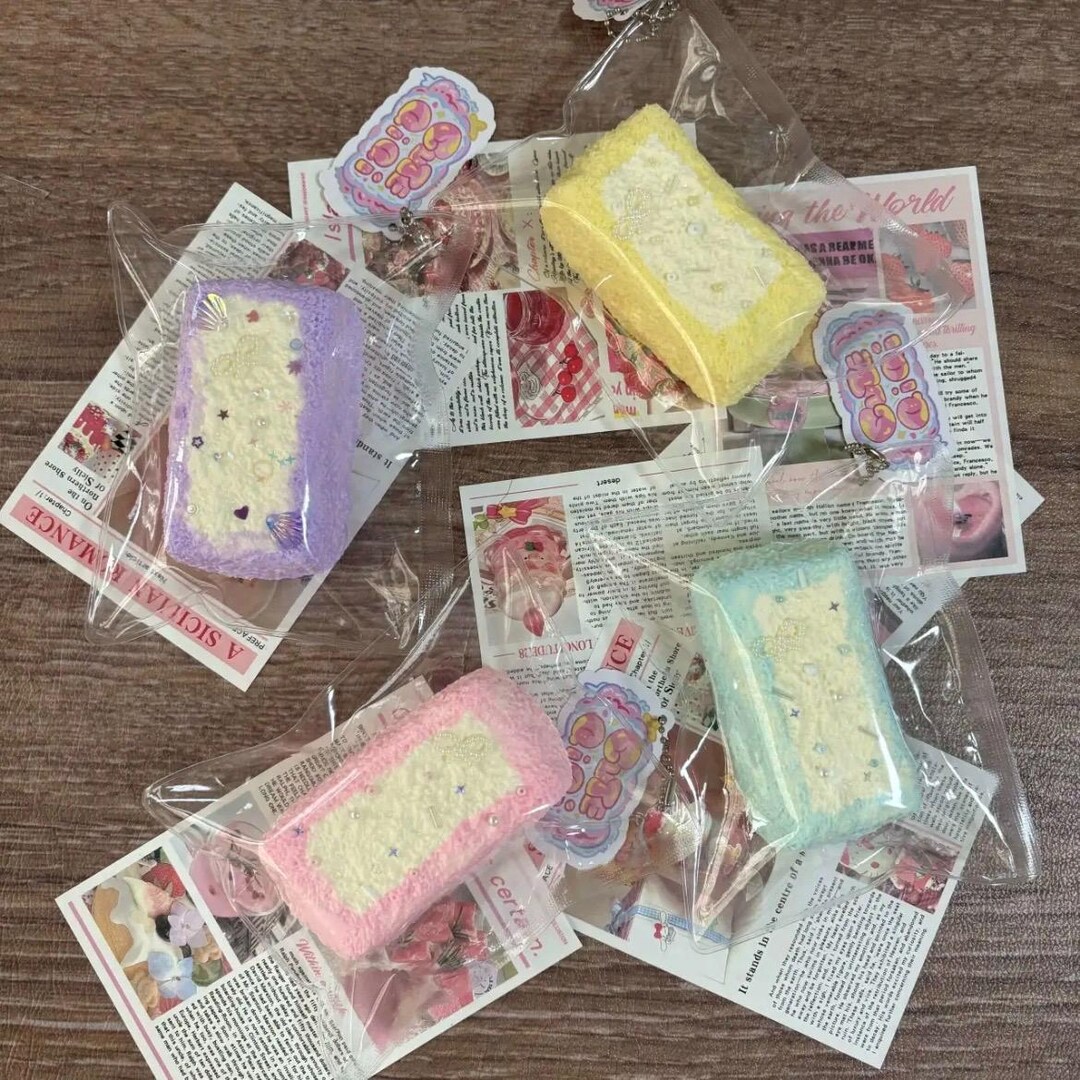 Squishy Toy Thick Toast Shape Cute Kawaii Stress Relief, Slow Rising ...