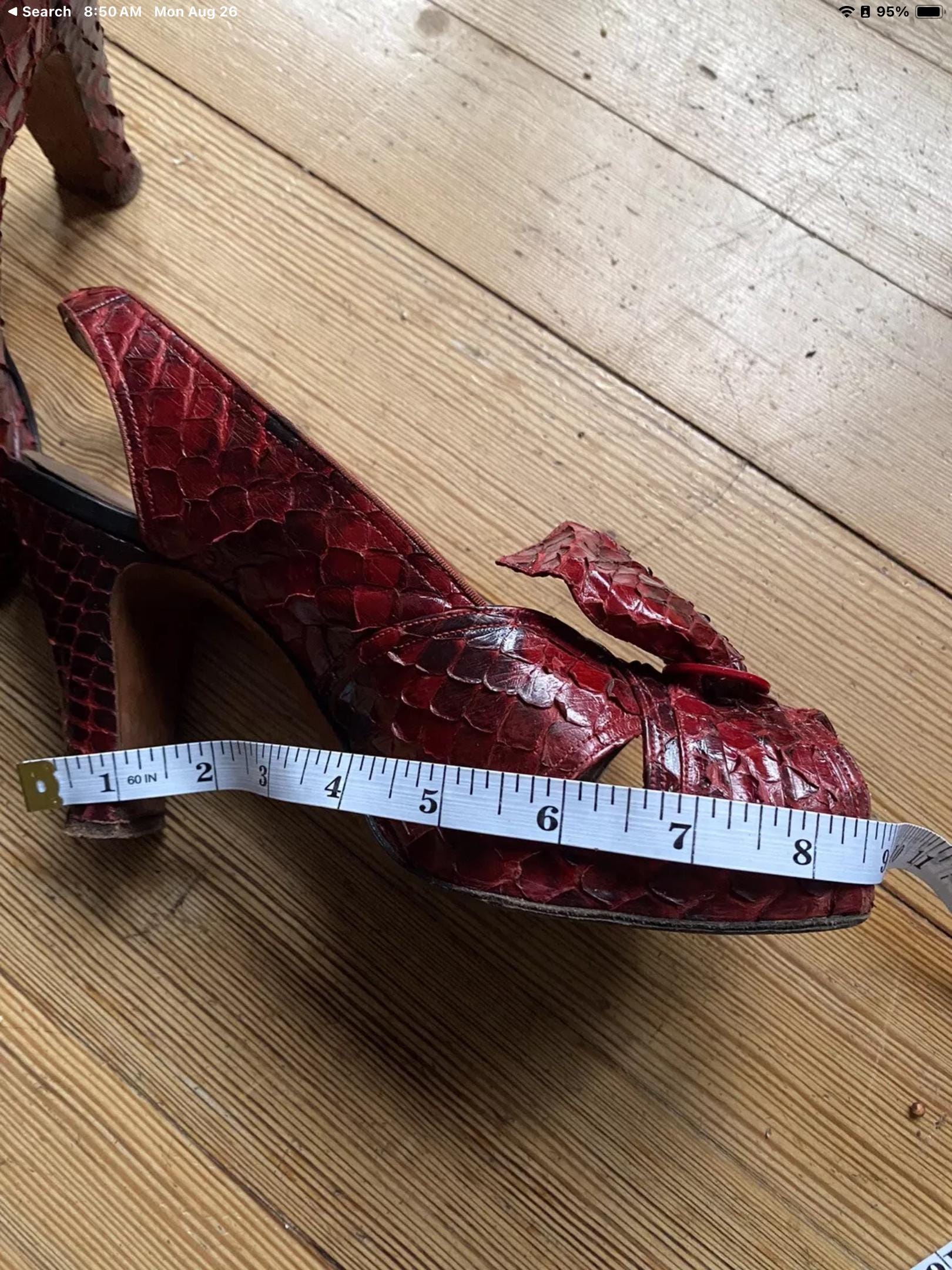 Stunning, True Vintage, Chandler & Co., Ladies Skin Heels, Ruby Red ...