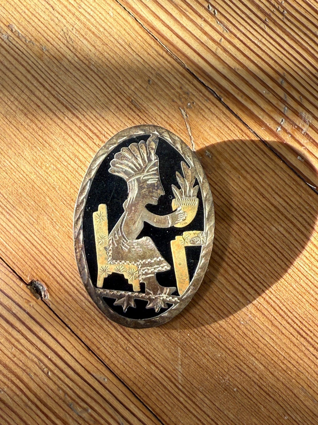 Vintage Mexico Aztec Myan Brooch/necklace - Etsy