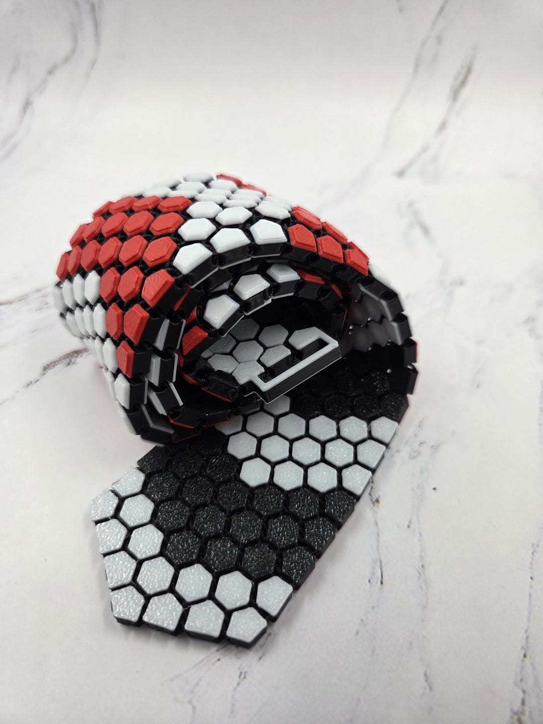 Chevron-micro Hex 3D Printed Fabric Tie!! Custom Made Just for You. - Etsy