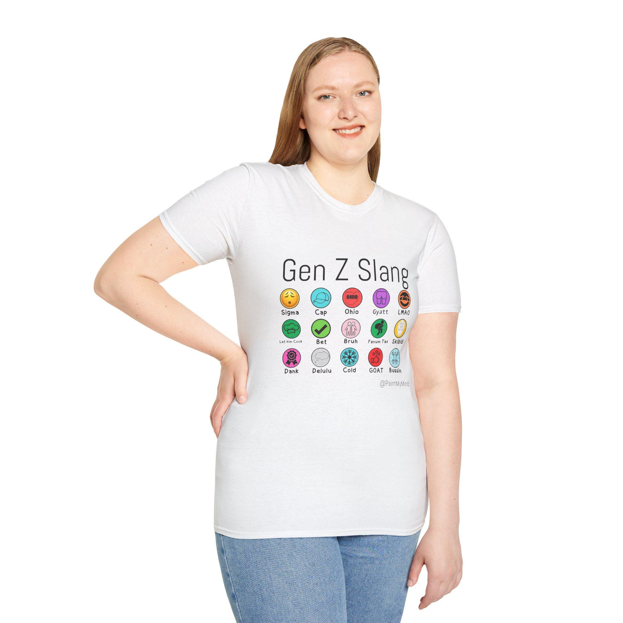 Gen Z Slang T-shirt,gen Alpha Slang T-shirt,modern Generation T-shirt ...