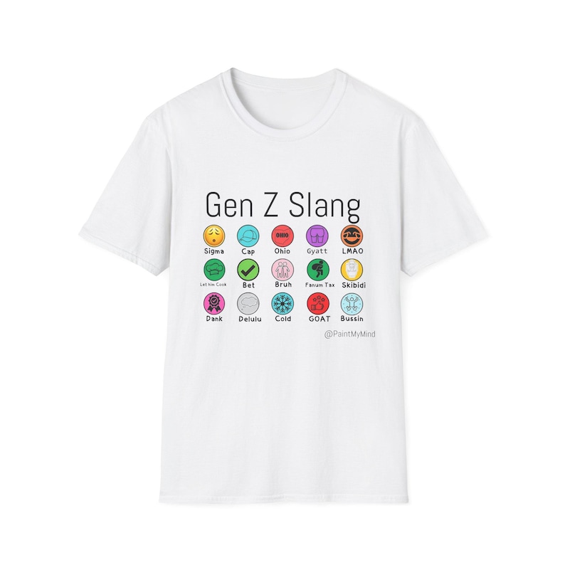 Gen Z Slang T-shirt,gen Alpha Slang T-shirt,modern Generation T-shirt ...