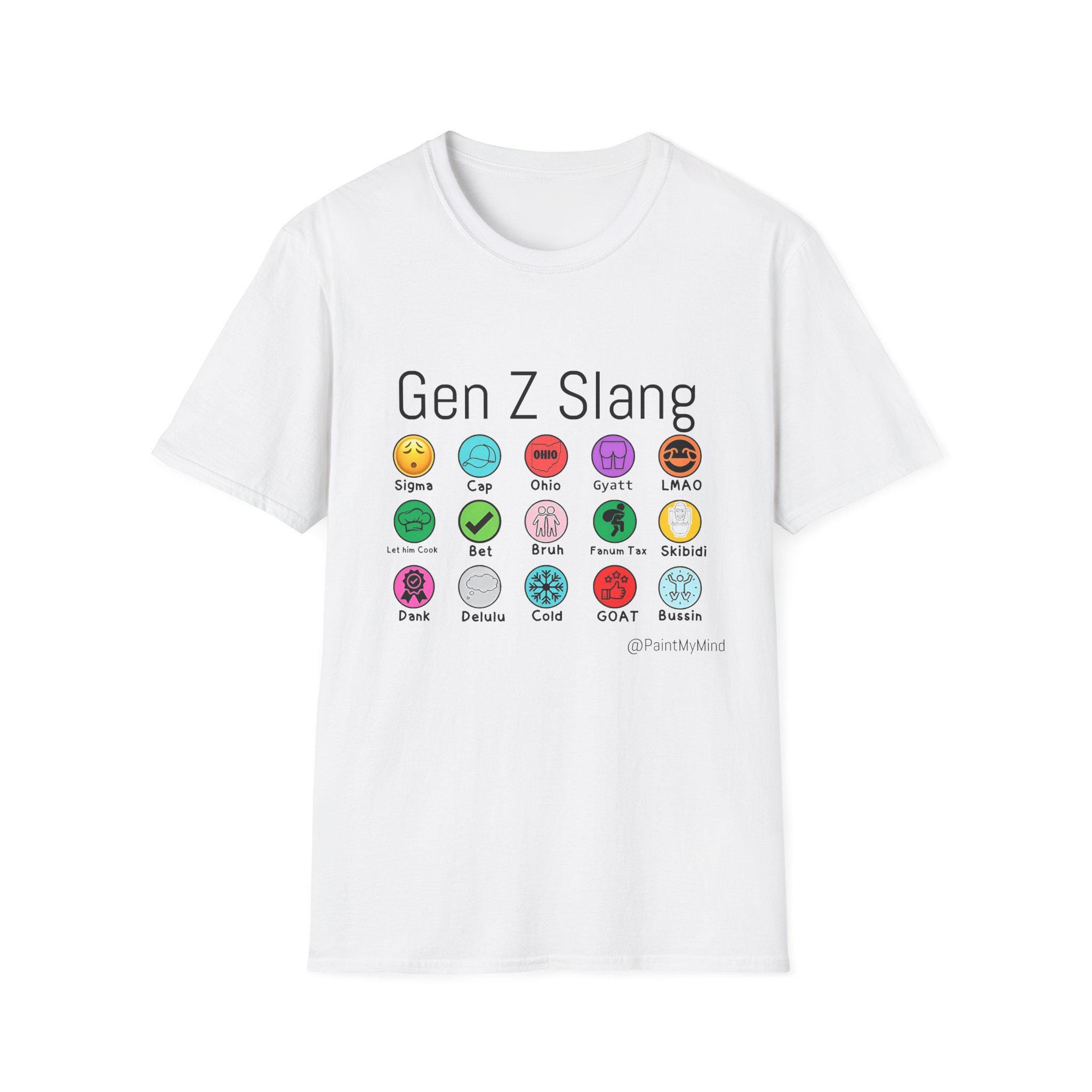 Gen Z Slang T-shirt,gen Alpha Slang T-shirt,modern Generation T-shirt ...