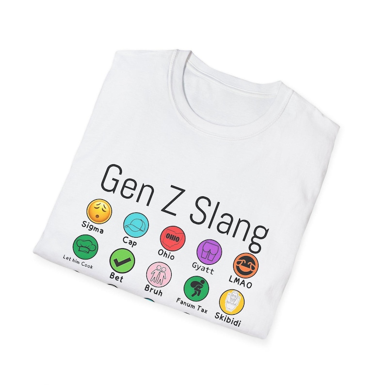 Gen Z Slang T-shirt,gen Alpha Slang T-shirt,modern Generation T-shirt ...