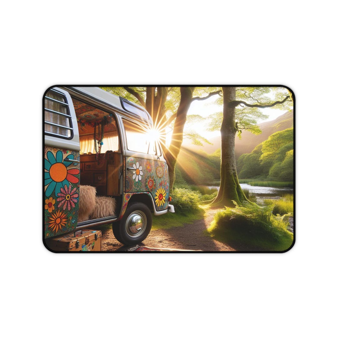 Vintage Camper Bus Desk Mat Computer Mouse - Etsy