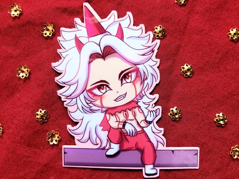 Arataki Itto Elf on the Shelf Sticker Genshin Impact Vinyl Waterproof ...