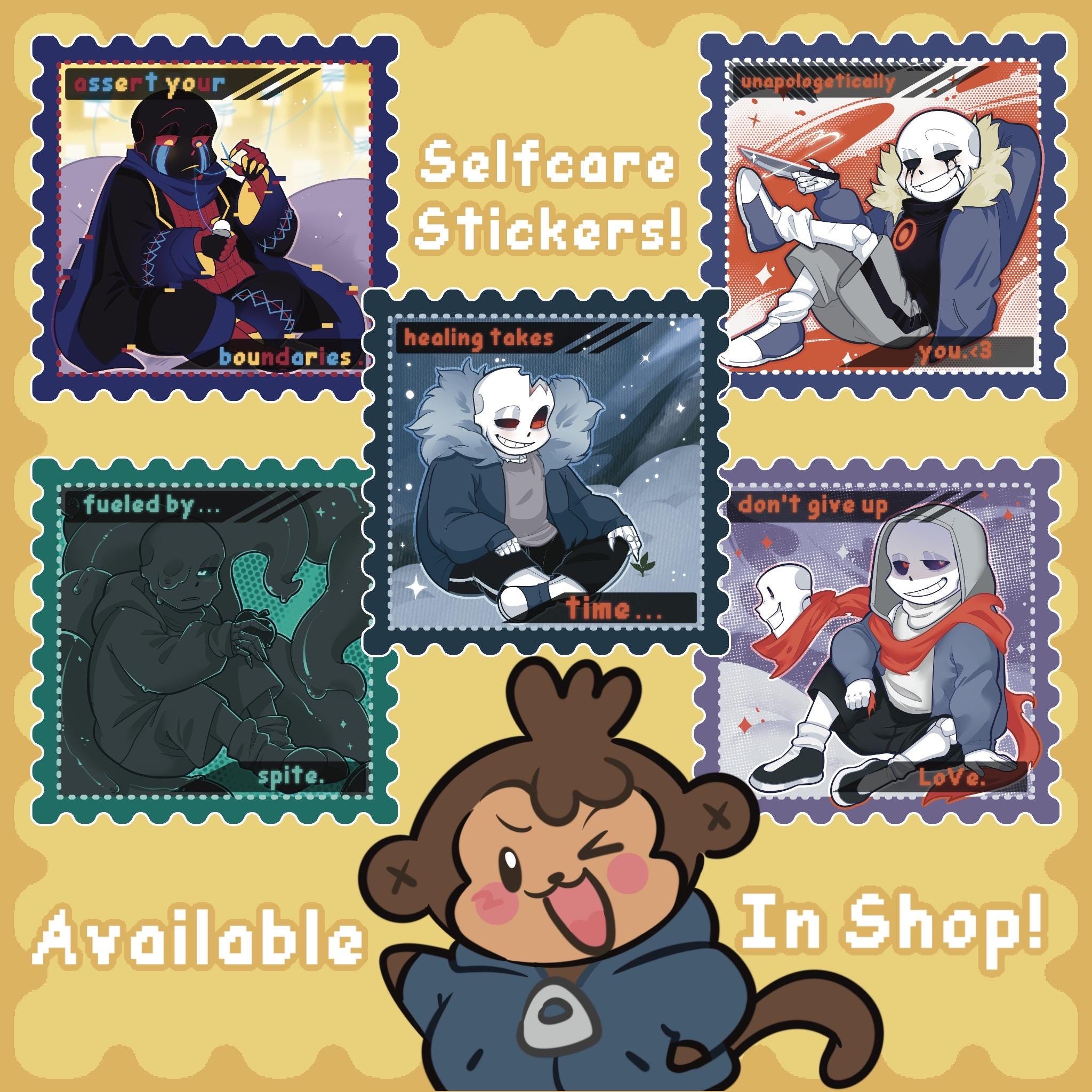 Undertale AU/UTMV Self Care Reminder Stamp Stickers SERIES 2 - Etsy