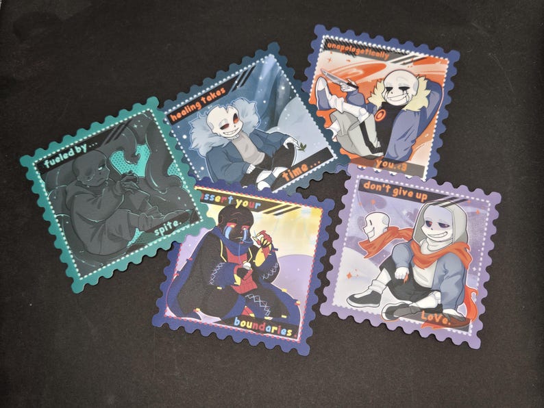 Undertale AU/UTMV Self Care Reminder Stamp Stickers SERIES 2 - Etsy