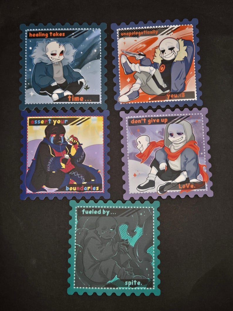 Undertale AU/UTMV Self Care Reminder Stamp Stickers SERIES 2 - Etsy