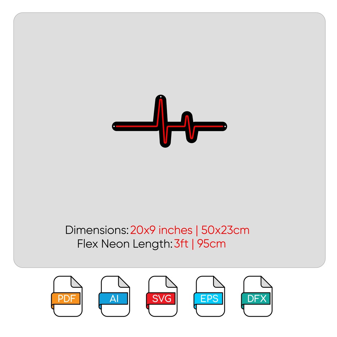 DIY Pulse LED Neon Sign, SVG to Make Your Own Neon Sign, Template ...