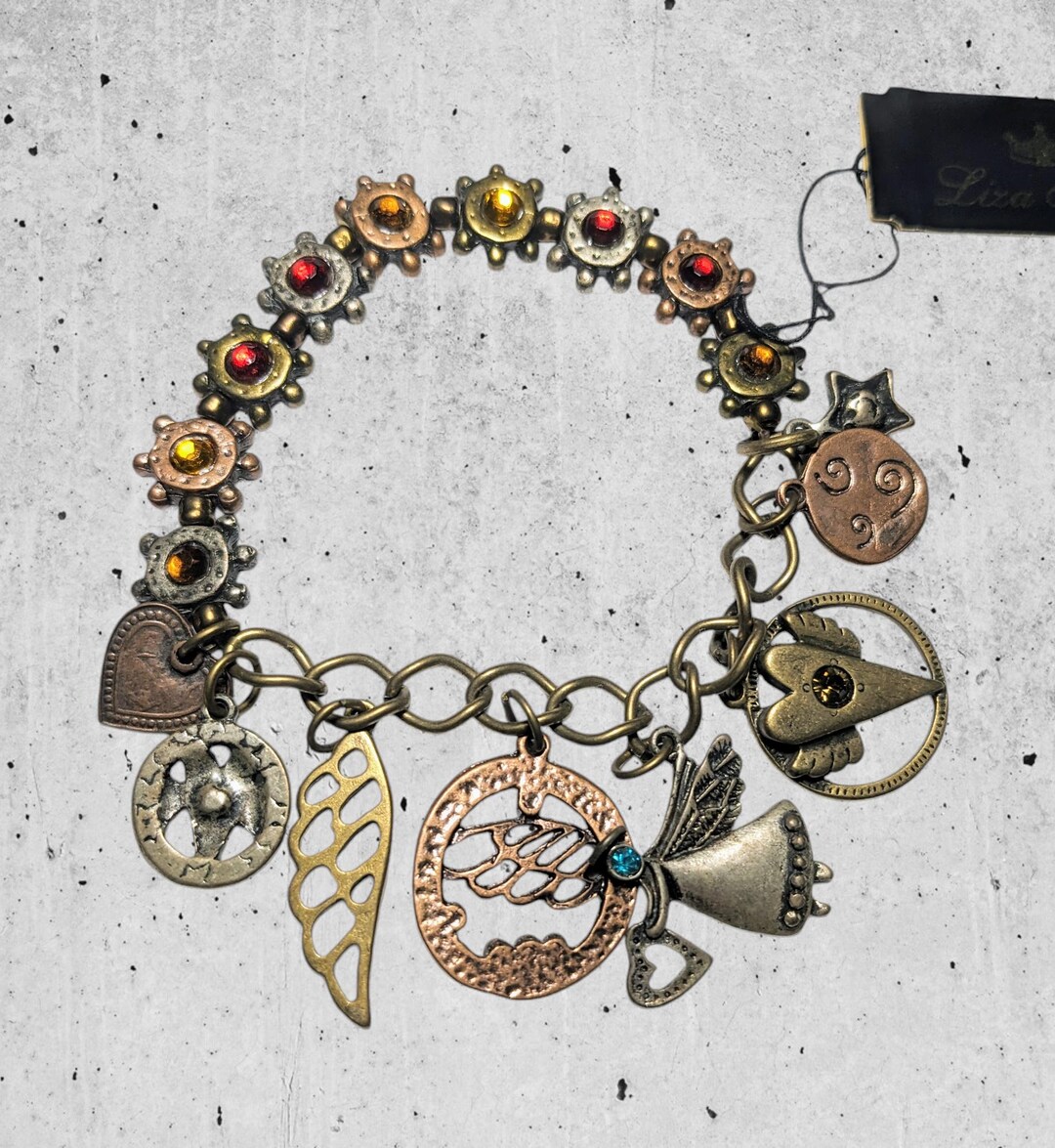 Liza Kim Copper Angel Charm Bracelet Box 70 & 87 - Etsy