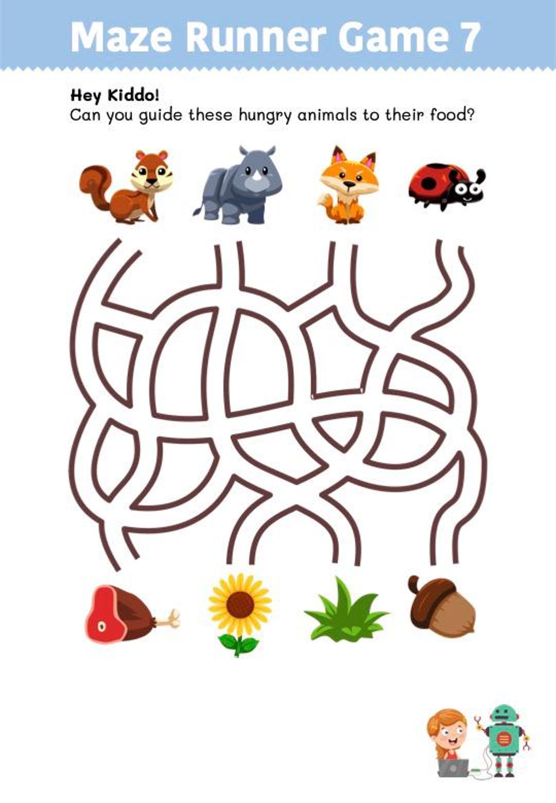 Maze Runner Game for Kids, Kindergarten Basic Coding Game NO PREP Ready ...