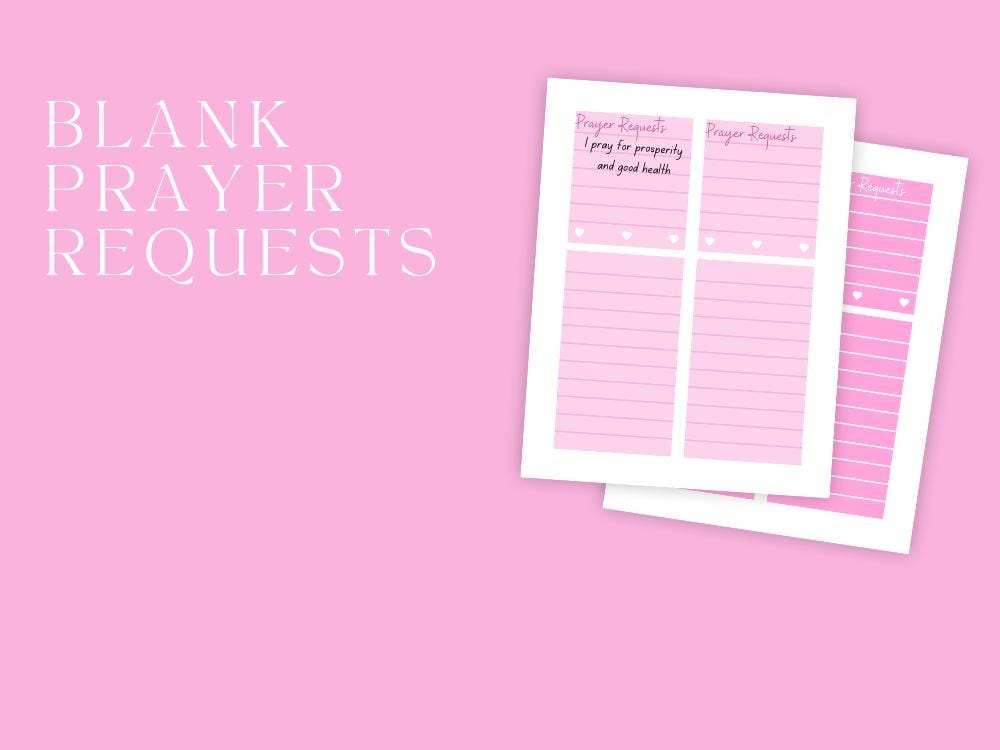 Pink Prayer Board Kit 2025, Printable Girls Prayer Board, Prayer ...