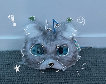 Alien Cat Therian Mask Purple and Green - Etsy